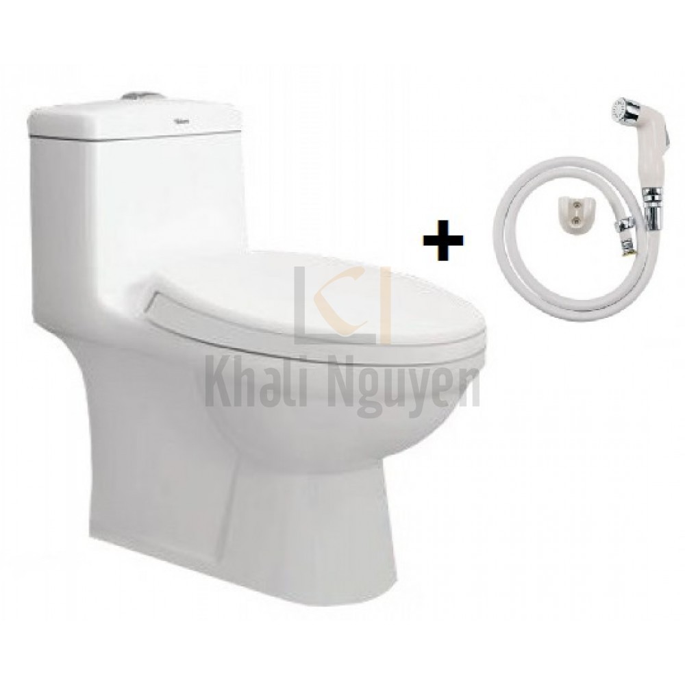 Bồn Cầu Viglacera BL5M Nắp Êm V37 + Vòi Xịt VG826